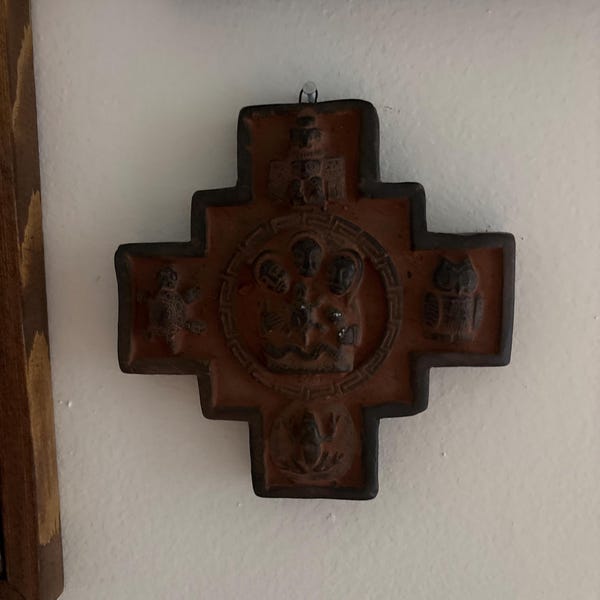Inti Sun Chakana Handmade Shaman Idol Wall Art, Andean Cross, Peru ...
