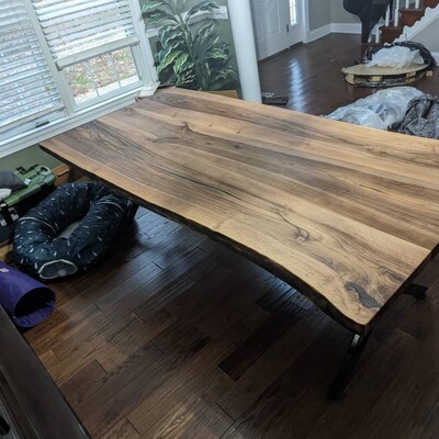 Live Edge Dining Table, Walnut Wood, Live Edge Table, Dining Table ...
