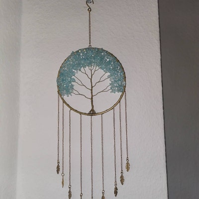Traumfänger, Sonnenfänger Baum Des Lebens Mit Echten Edelsteinen, Wandbehang HEILSTEIN S01 - Etsy
