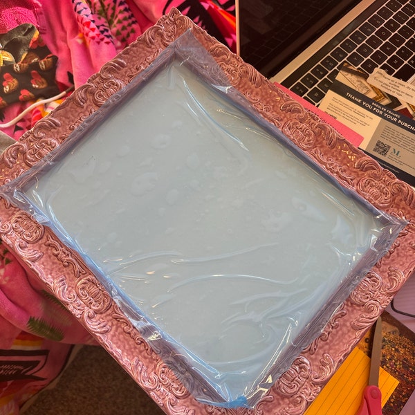 Victorian Picture Frames Pink Purple Glossy Lacquer Ornate Funky ...