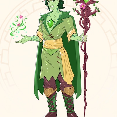 Custom Dnd Art Commission Card Chibi Character Dungeons & Dragons ...