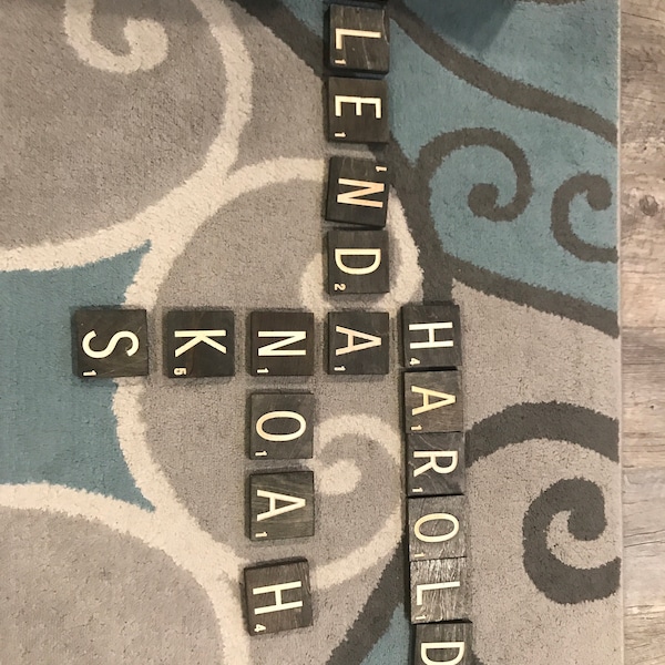 Engraved 3x3 Large Scrabble Tiles, Large Scrabble Wall Art, Wall Art ...