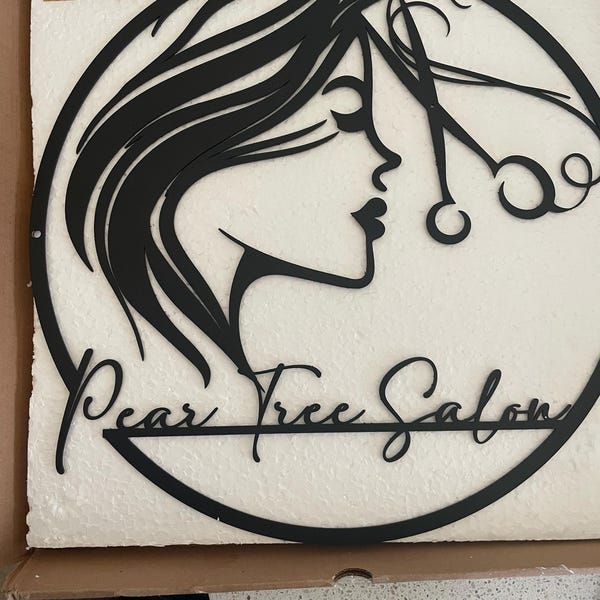 Custom Hair Dresser Metal Sign, Personalized Hair Stylist Name Sign ...