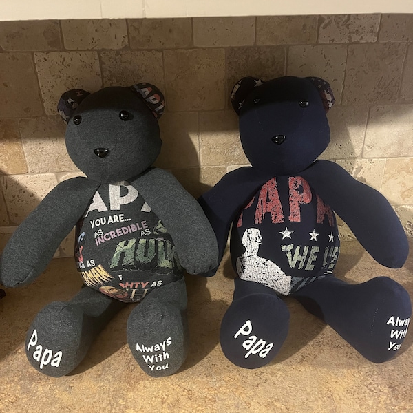 Teddy Bear/memory Bear/handmade Bear/memory of Loved One/keepsake Bear ...