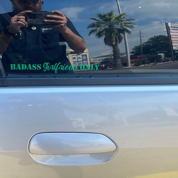 Badass Girlfriend Only Custom Vinyl Decal Sticker - Choose Your Color ...