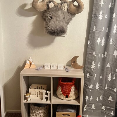 Pink Fox Taxidermy Plush Fox Head Wall Mount Fox Nursery - Etsy