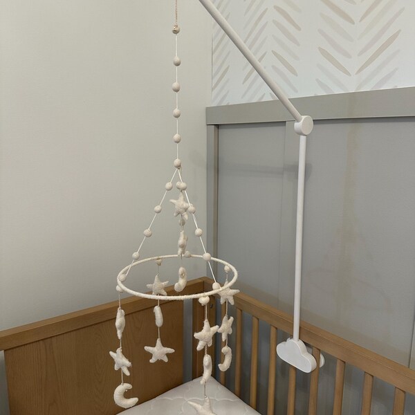 Baby Crib Mobile Hanger, Baby Crib Mobile Arm Made of Natural Wood ...