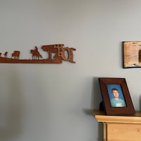 Team Roping Horse and Cattle Metal Art Hand plasma Cut Handsaw Wall ...