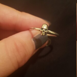 Silver Skull Ring Dainty Skull Ring Silver Skull Stacking Ring - Etsy