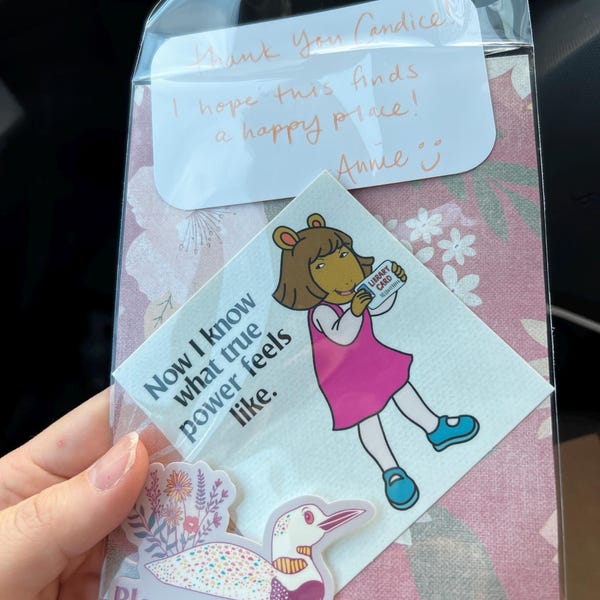 DW Library Card Sticker, Now I Know What True Power Feels Like, Arthur ...