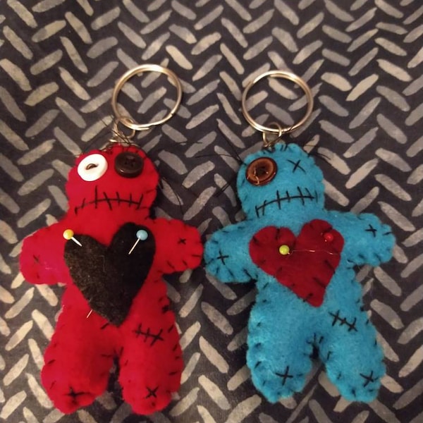 Voodoo Doll Keychain-back Pack Charms-mini 3 Inch Voodoo Doll With ...