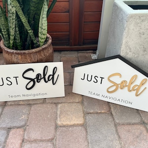 Personalized House Just Sold Sign, Realtor Sign, Real Estate Agent Sign ...