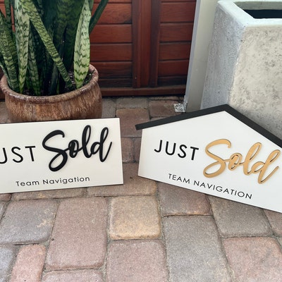 Personalized House Just Sold Sign, Realtor Sign, Real Estate Agent Sign ...