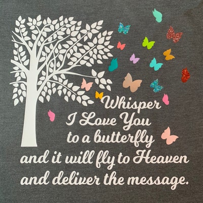 The Butterfly Tree SVG/DXF Cut File Instant Download Whisper 'I Love ...