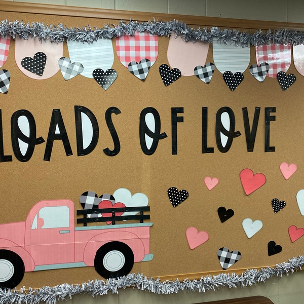 Loads of Love - Valentines Truck - February Bulletin Board Kit - Etsy