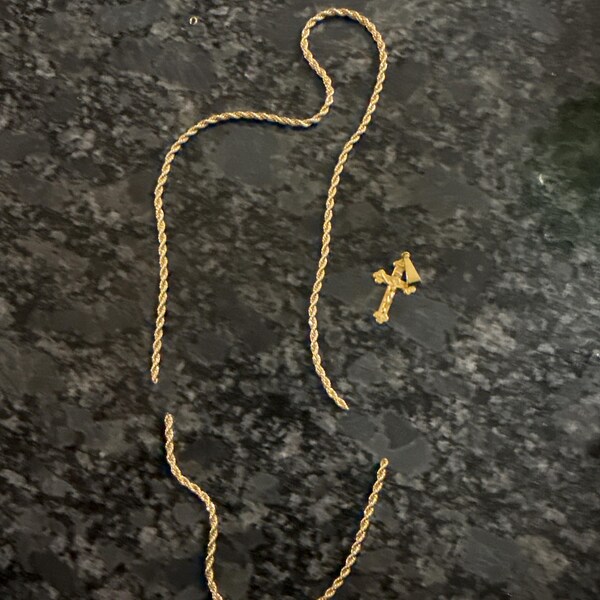 18K Baby Rope Chain Necklace, Gold Necklace Toddler Boy, Baby Jewelry ...