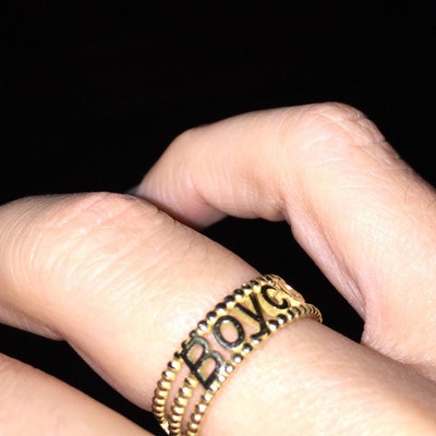 Custom Gold Ring, Engraved Gold Ring, Personalized Gold Ring, Gold ...