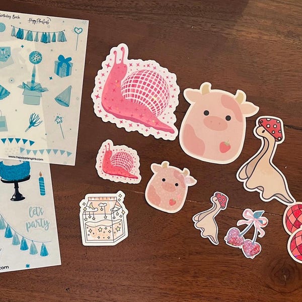 Cute Dinosaur Sticker | Dino Mushroom Hat | Dinosaur Vinyl Sticker ...