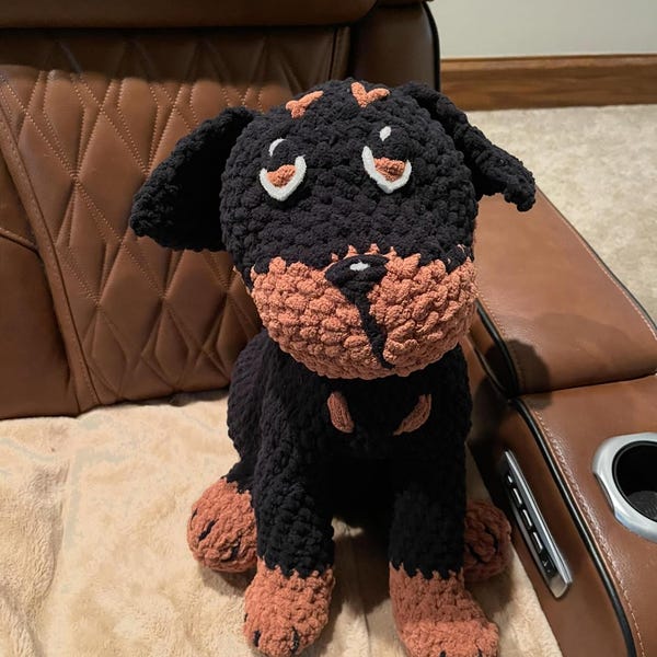 Rottweiler Dog Crochet Pattern/ Amigurumi Tutorial Plushie Dog/ Crochet ...