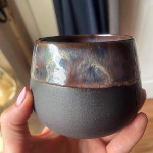 Dripping Style Multicolor Black Clay Pottery, Handmade Stoneware ...