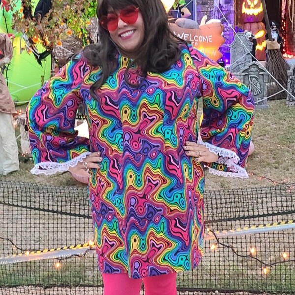 Plus Size Sewing Pattern | Flared Bell Sleeve Shift Dress | Digital PDF ...