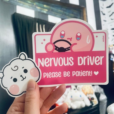 Anxious Nervous Driver Vinyl Sticker - Etsy