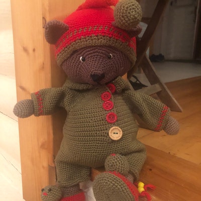 Crochet Pattern of Christmas Clothes for a Bear Teddy. - Etsy