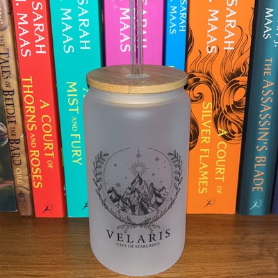 Velaris Glass Tumbler, ACOTAR Iced Coffee Cup, Book Lover Gift, Fantasy ...