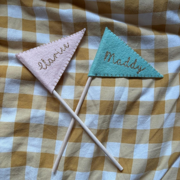 Mini Personalized Name Flag: Children's Gift, Party Favor - Etsy