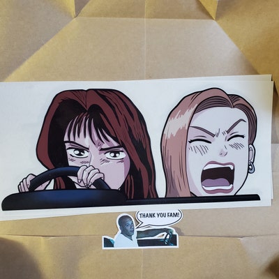 Initial D Impact Blue mako and Sayuki Peeker Sticker Part of the ...