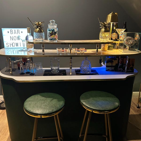 Retro Vintage Cocktail Bar Can Be Customised to Any Colour Reception ...