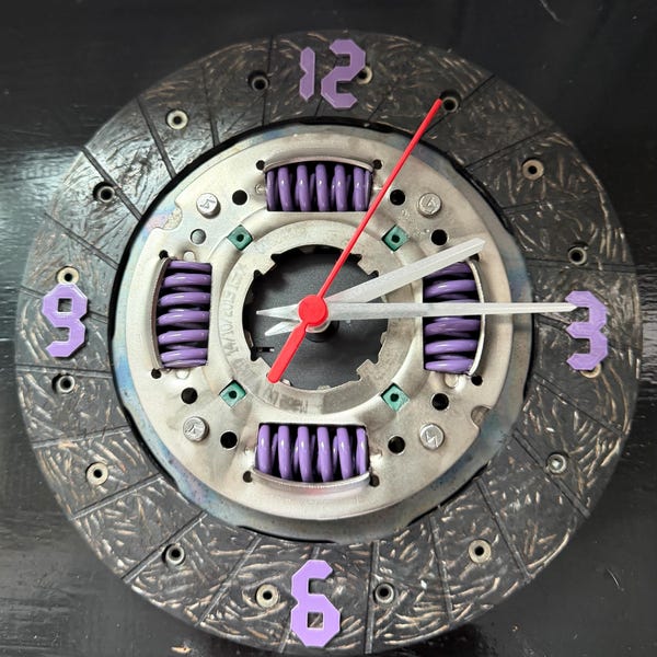 Clutch Pressure Plate Wall Clock / Upcycled Car Part / Handmade ...