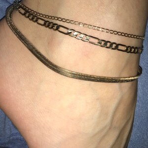 Herringbone Anklet, Gold Filled Anklet, Delicate Anklet, Gold Anklet ...