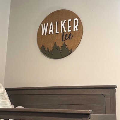 Forest Name Sign, Forest Letters, Letter Sign, Forest Nursery Sign ...