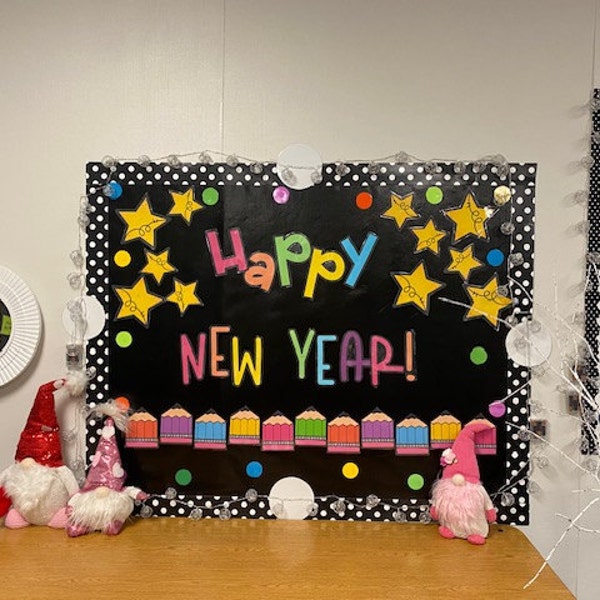 NEW YEARS Bulletin Board | January Bulletin Board | Classroom Decor ...