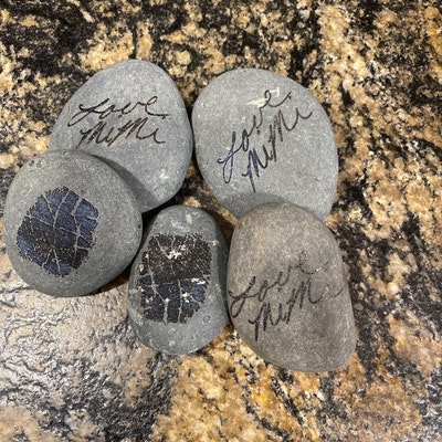 Custom Made Fingerprint Worry Stone, Free Engraved Personalization ...