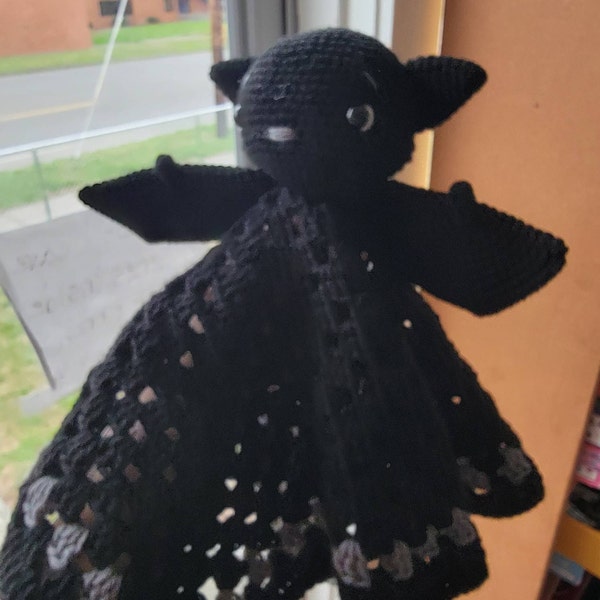 Crochet PATTERN Baby Bat Security Blanket Comforter Gift Baby Shower ...