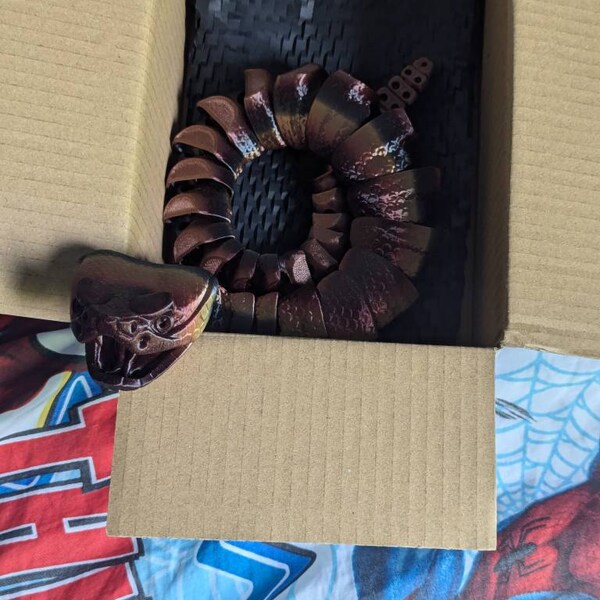 3D Printed Flexi Ball Python Snake - Etsy