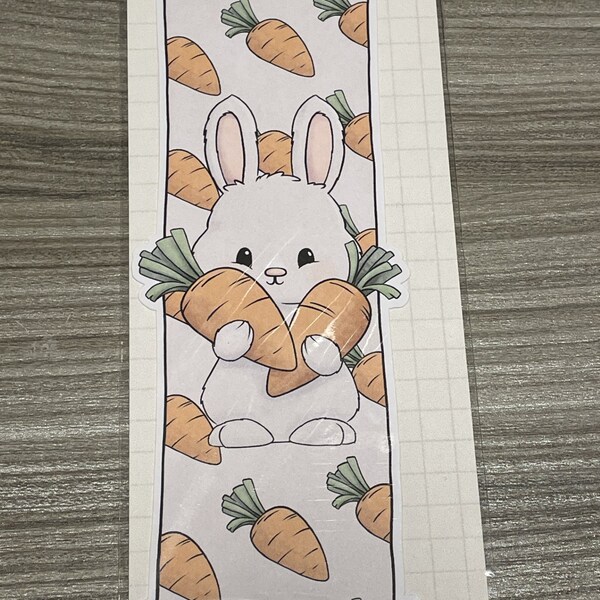 Bunny Rabbit Carrot Bookmarks | Illustrated Bookmarks | Bookmarks ...