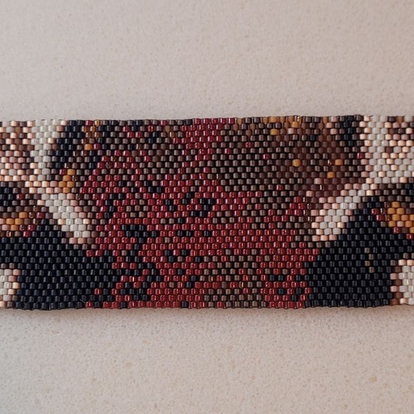 Moon Phases Pattern | Loom Beading Bracelet | Cuff Bead Pattern ...