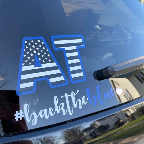 Back the Blue - #backtheblue - Car Decal - Police - Stripe -thin Blue ...