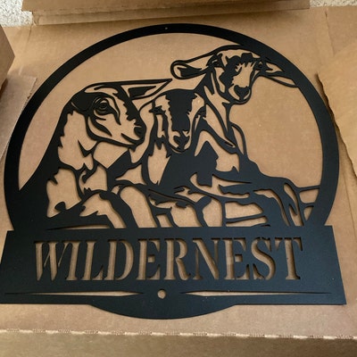 Custom Goats on a Fence Metal Goats Sign - Etsy