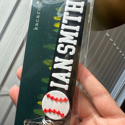 Baseball Personalized Keychain / Keyring / Bag Tag / Name Tag 3D ...