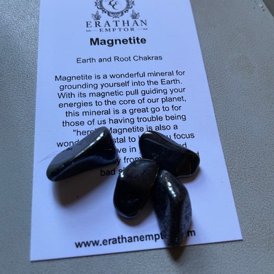 Magnetite AKA Lodestone Tumbled Chips 4 per Bag - Etsy