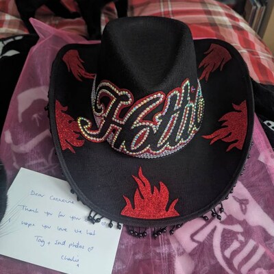 Rodeo Queen Beaded Fringe Cowboy Hat Red Stetson Hat Festival Hat ...