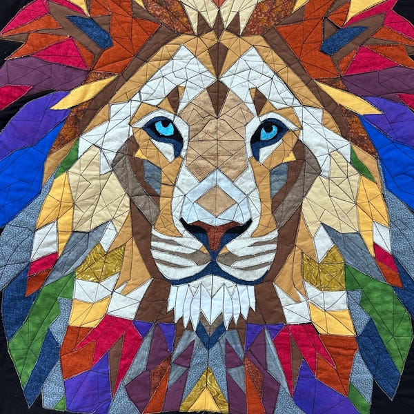 Patchwork Wolf Pattern , Wolf Quilt Pattern , PDF Quilt Pattern ,quilt ...