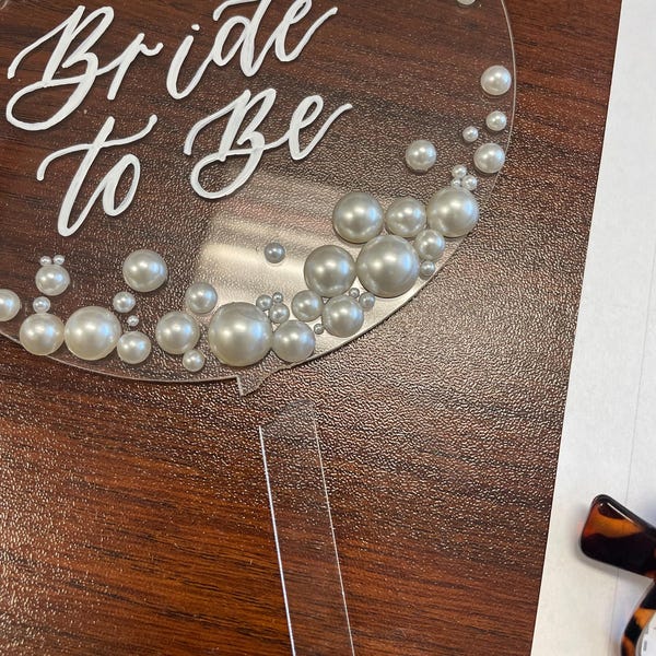 Pearl Acrylic Cake Topper Acrylic Wedding Cake Topper Pearl Cake Topper ...