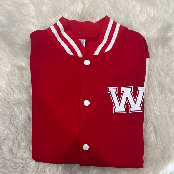 Personalised Kids & Adults Varsity Jacket - Personalised With Name and ...