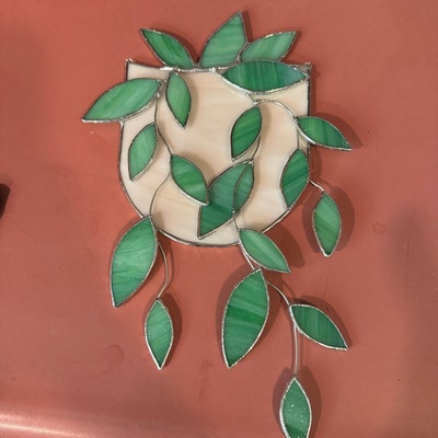 Hanging House Plant Stained Glass Pattern, Stained Glass Patterns ...