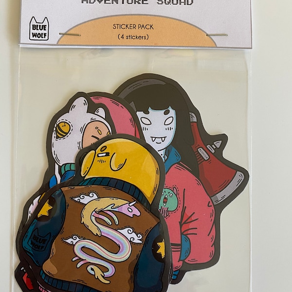 Adventure Time Squad Paper Stickers Pack - Adventure Time Sticker Pack ...